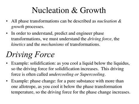 Ppt Nucleation And Growth Powerpoint Presentation Free Download Id