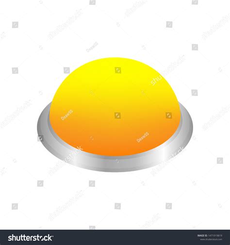Button Circle Shape Yellow Buttons Games Stock Vector Royalty Free