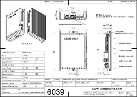Modbus RTU Closed Loop Stepper Drive CS RS D V A Phase DamenCNC B V