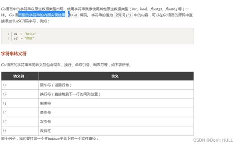 Go语言中的字符串 Csdn博客