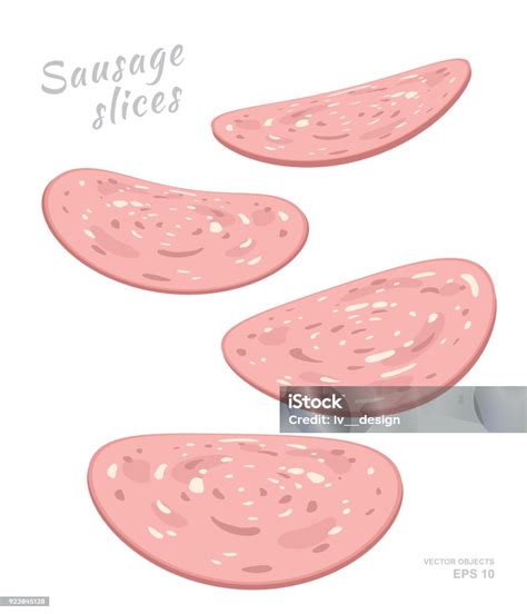 나는 조각의 흰색 배경에 고립 된 삶은 소시지 고기 조제 제품입니다 벡터 미식 그림 모타델라에 대한 스톡 벡터 아트 및 기타 이미지 모타델라 델리카트슨 샌드위치 음식