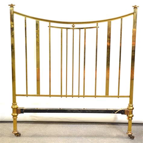 Lot 396 Victorian Brass Box Section Double Bedstead