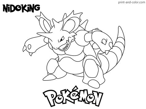 Pokemon Coloring Pages Nidoking Nidoqueen