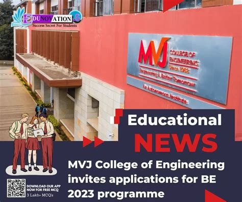 Mvj College Of Engineering Invites Applications For Be 2023 Programme Edunovations