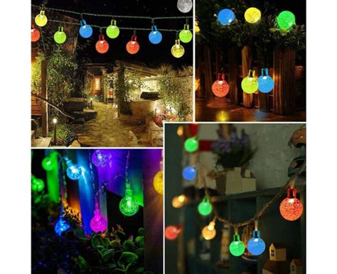 Наружные солнечные садовые фонари цветные фонари 50 светодиодов 7 м 24 фута купить в