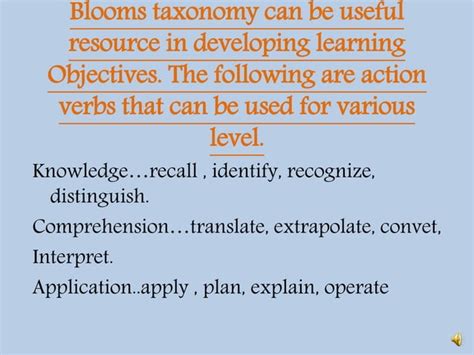 Writing Learning Objectives PPT