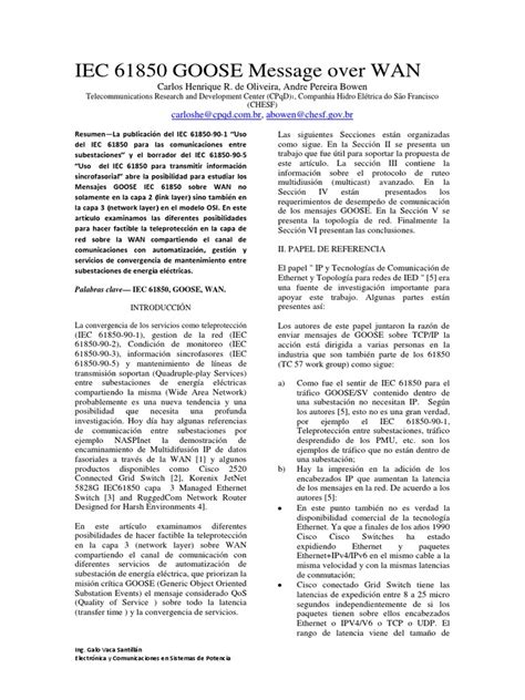 Iec 61850 Goose Message Over Wan Pdf Red De área Amplia Red De