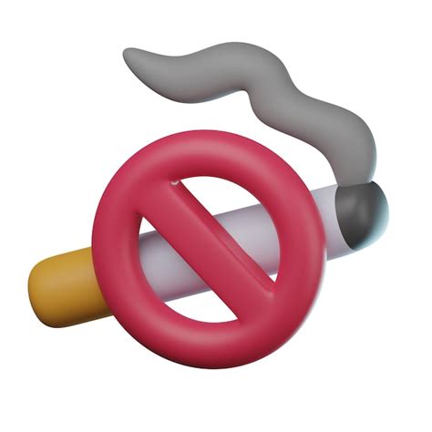Premium Photo 3d No Smoking Illustration