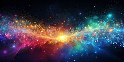 Cosmic Dance Of Vibrant Particles Ai Created Content Stock Illustration Illustration Of Cosmic