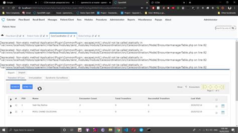 Ccda Module Unexpected Error · Issue 3165 · Openemropenemr · Github