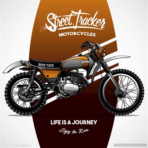 复古机车插画设计图广告设计广告设计设计图库昵图网