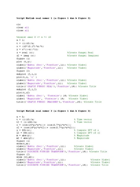 matlab scripts for analyzing real and imaginary functions and
