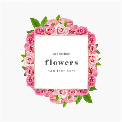 Premium Vector Watercolor Leabes With Frame