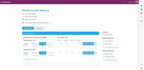 Access Scheduling Polls Microsoft Support