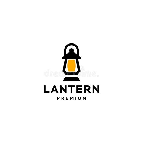 Classic Lantern Lamp Logo Icon Design Illustration In Trendy Modern