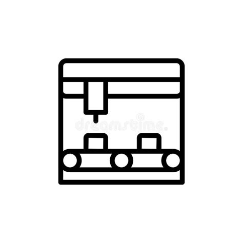Assembly Line Manufacturing Icon Simple Color With Outline Vector