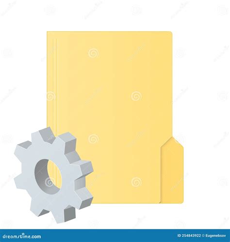 file computer folder icon with gear icon settings icon or instruction