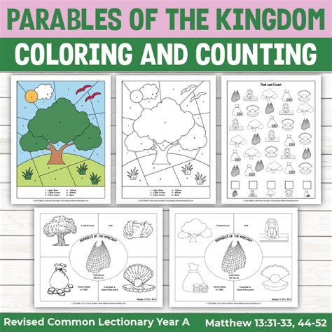 Parables Of The Kingdom Activity Pages Bible Crafts Shop