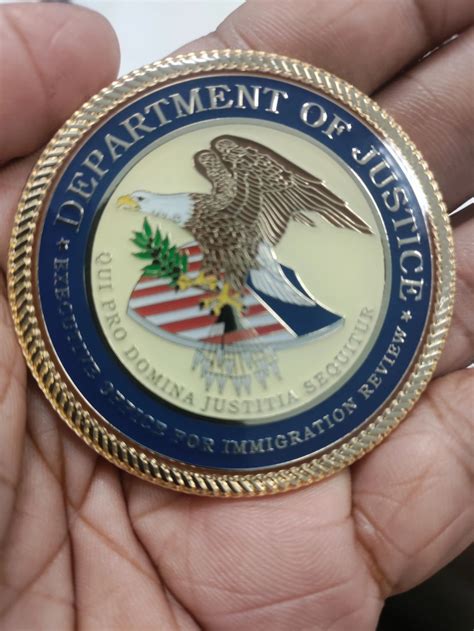 Got A Coin From Cio Doj Eoir For Outstanding Performance This Is