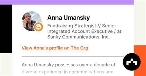 Anna Umansky Fundraising Strategist Senior Integrated Account Executive At Sanky