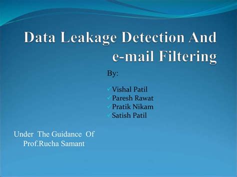83504808 Data Leakage Detection 1 Finalppt