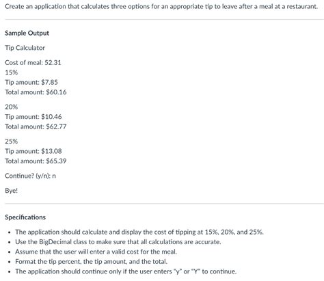 Solved Create An Application That Calculates Three Options