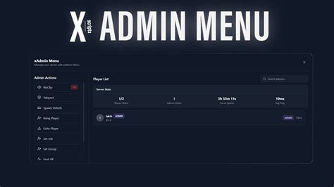 X Admin Menu Esx And Qb Fivem Releases Cfx Re Community