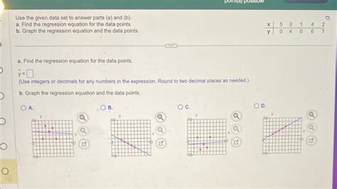 Solved Use The Given Data Set To Answer Parts A And B