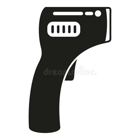 Virus Detect Laser Thermometer Icon Simple Vector Scanner Distance
