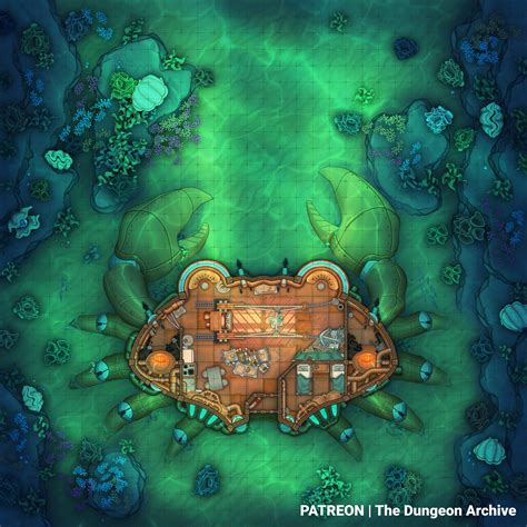 Salvage Submarine Crab Steampunk Construct Homebrew Map Ptolus