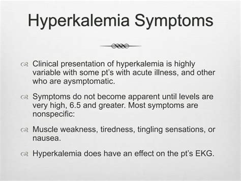 Hyperkalemia Protocol Presentation Pptx Blood Disorders Diseases