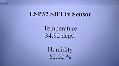 Esp32 Sht40 Sensor With Web Server Youtube