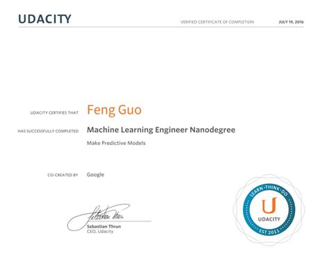 Machine Learning Engineer Nanodegree Ppt