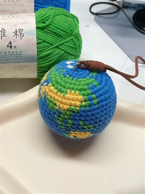 Custom Crochet Earth Plush Crochet Earth Hacky Sack Amigurumi Globe