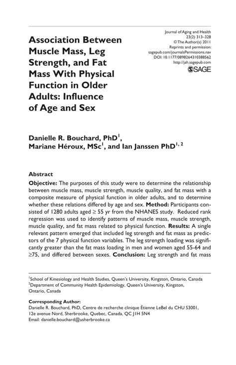 Pdf Cardiorespiratory Fitness Obesity And Functional Limitation In