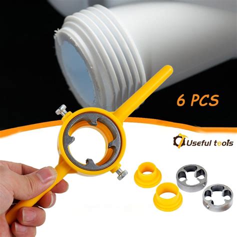 6pcs Pvc Pipe Threader Tool Set Pipe Threading Plumbing Pipe Threader 1 2 3 4 1 Inch Shopee