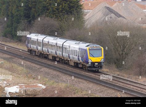 A British Rail Class 195 Engine 195120 Leeds To York Service Seen Here