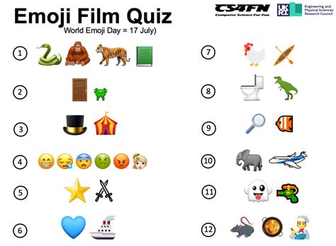 Happy Worldemojiday 2024 Heres An Emoji Film Quiz And Some Computer Science History Cs4fn