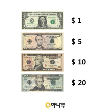 숫자영어 미국 지폐 종류와 달러를 영어로 읽는 법 네이버 블로그