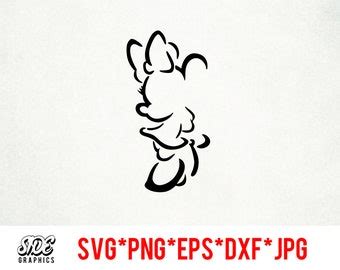 Mickey Outline Minnie Outline Instant Download Digital File Svg Png