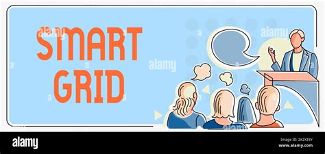 Text Caption Presenting Smart Grid Conceptual Photo Includes Of