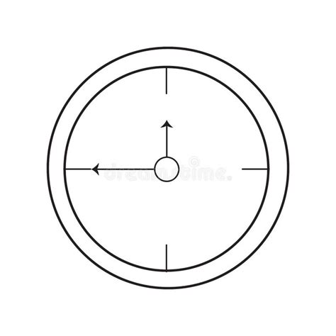 Thin Line Clock Stock Vector Illustration Of Logo Thin 261560316