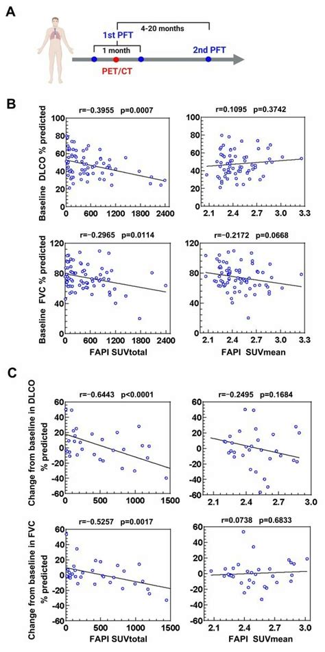 Correlation Analysis For 68 Ga Fapi 04 Uptake And Pft A Timeline For Download Scientific