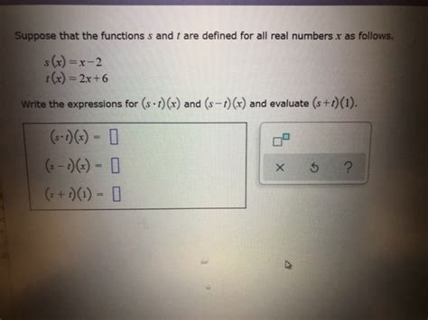 solved suppose that the functions s and t are defined for