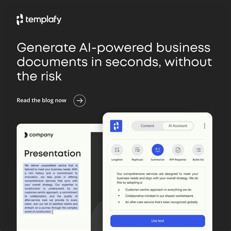 Templafys Ai Assistant Genai Powered Business Documents For Enterprises Templafy