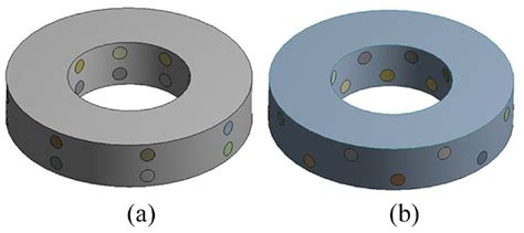 Three Dimensional Annular Plate Model With Two Rows Of Paths A