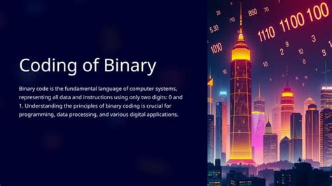 Coding Of Binary Binary Numbers Binary Digit Ppt