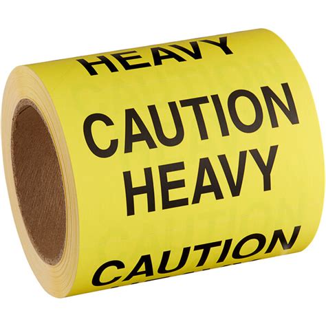 Lavex 3 X 5 Caution Heavy Matte Paper Permanent Label 500 Roll