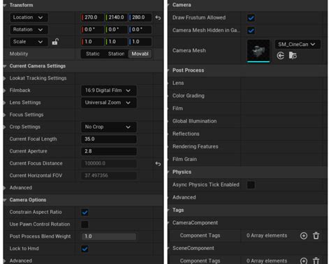how to setup unreal engine 5 camera with pro way