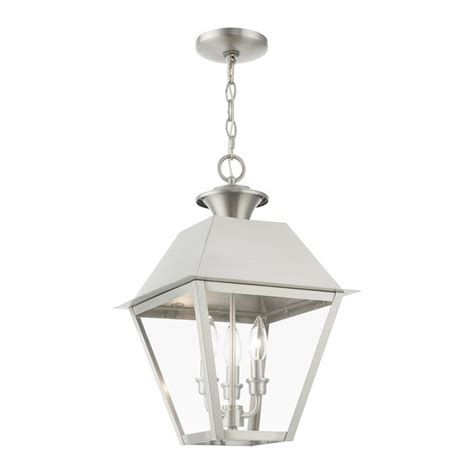 Livex Lighting Wentworth 3 Light Brushed Nickel Traditional Clear Glass